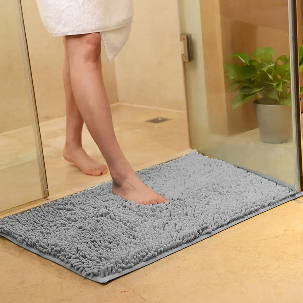 40 60CM Absorbent Bath Mats For Tub Non Slip Grey Bath Mat For Bathroom