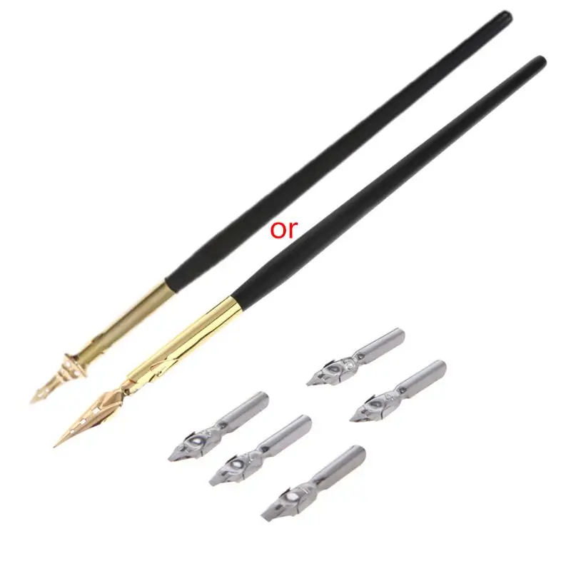 Caligraf-a-dibujo-Dip-Nib-Pen-Set-firma-escritura-antigua-regalos ...