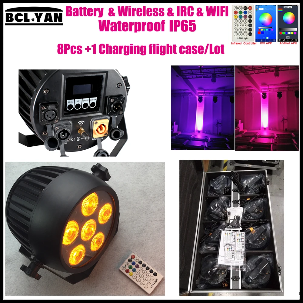 High brightness new waterproof ip65 led battery powered wireless dmx ...