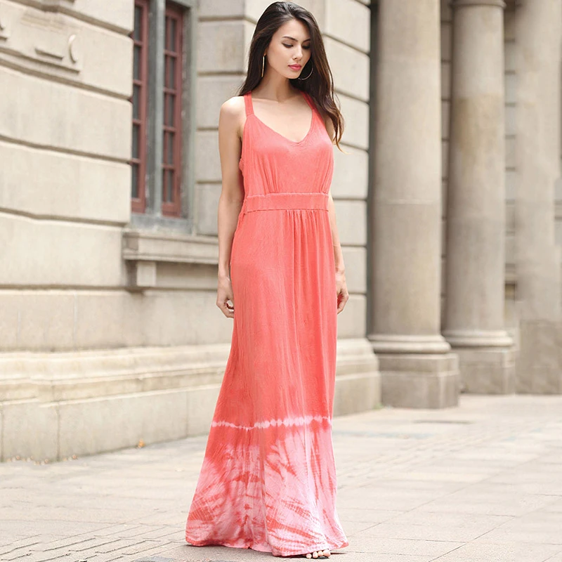 Timeson 2017 Summer Women Maxi Long Sun Dress Sexy Loose Tunic Halter ...