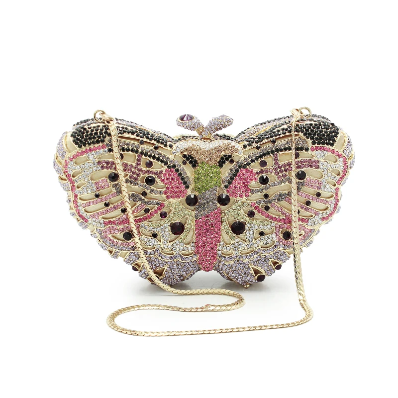 Aliexpress.com : Buy Women Butterfly Shape Luxury Crystal Evening Bag ...