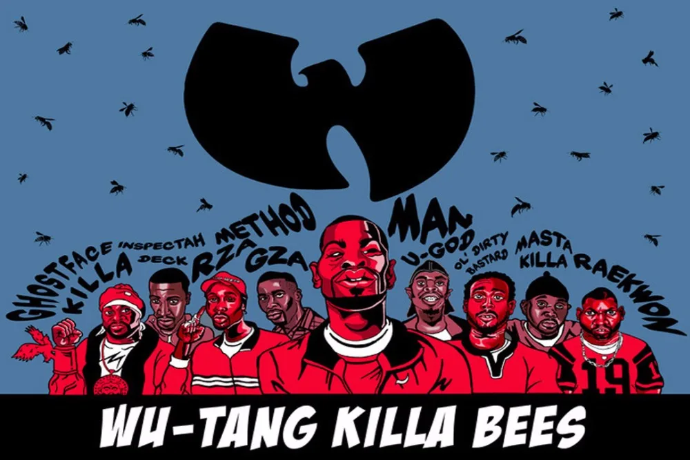 0784 Wu Tang Killa Bees Art Clan Hip Hop Rap Wall Sticker Art Poster ...