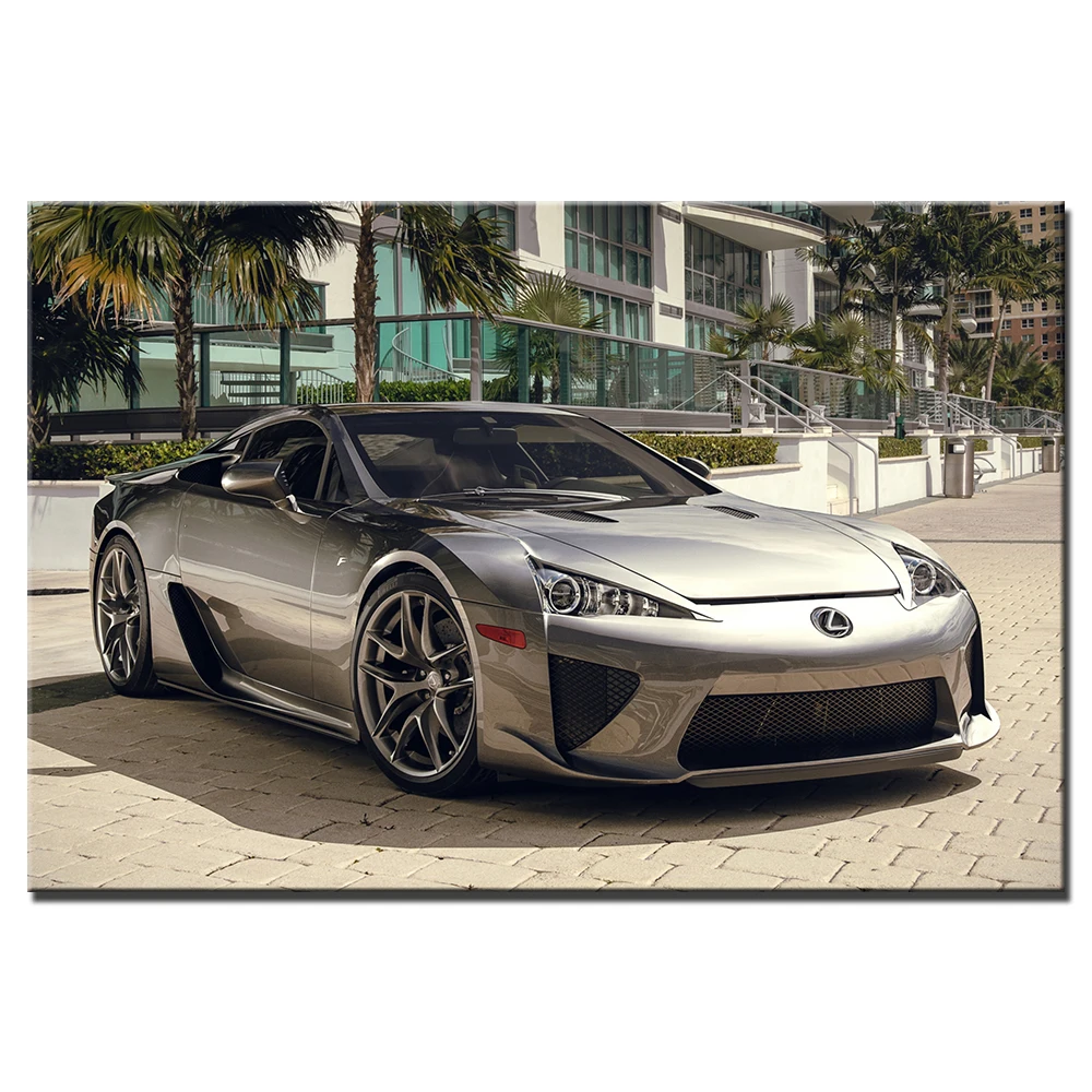 LFA Supercar Poster Print for Home Decor Wall Art Vehicle Canvas ...