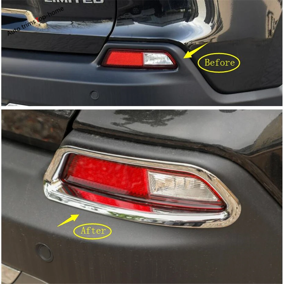 Yimaautotrims Rear Tail Fog Lights Lamp Frame Cover Trim 2 Pcs Fit For ...