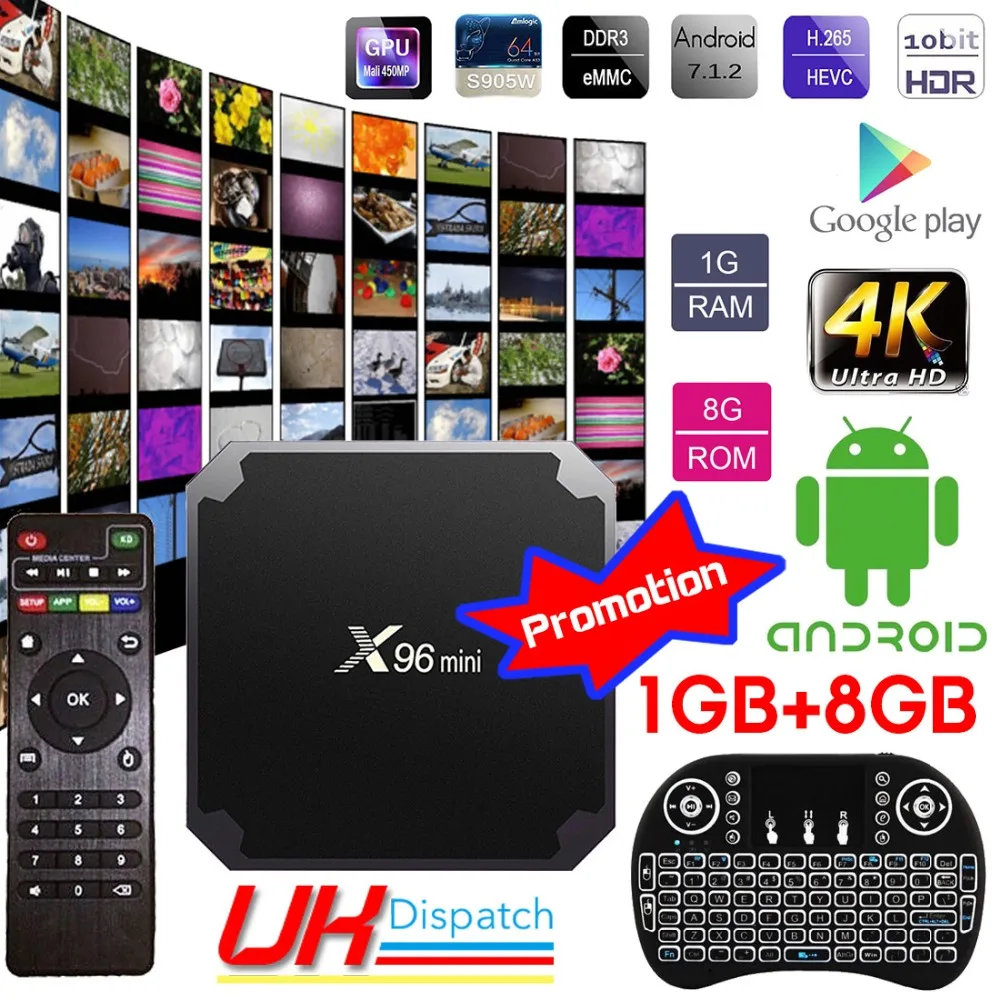 X96 mini Android 7.1 2GB 16GB 1GB 8GB Amlogic S905W Quad Core support ...