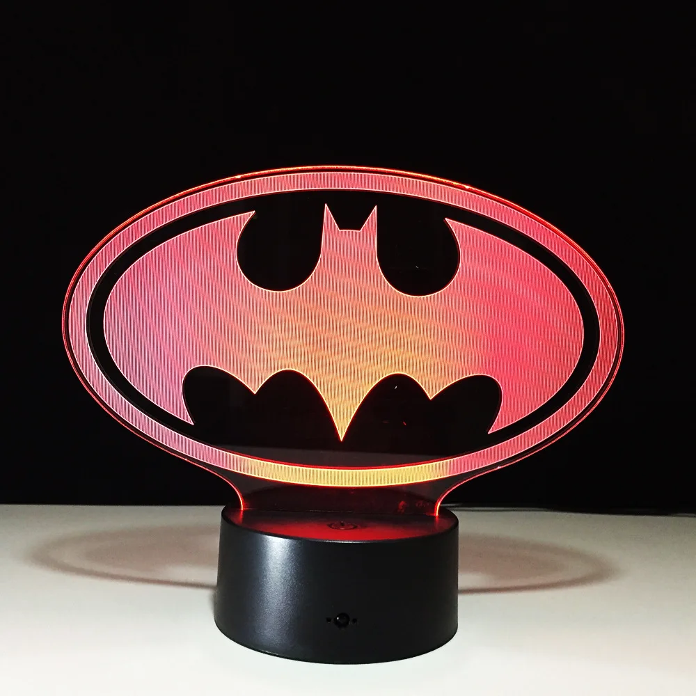 New High Quality Batman 3D LED Lamp Night Light Remote Desk Table Lamp ...