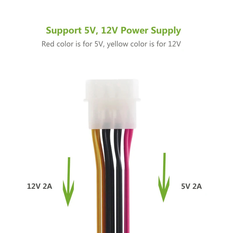 ULT-BEST SATA Molex Power Splitter Cable Molex 4 Pin Male to Molex 4pin ...