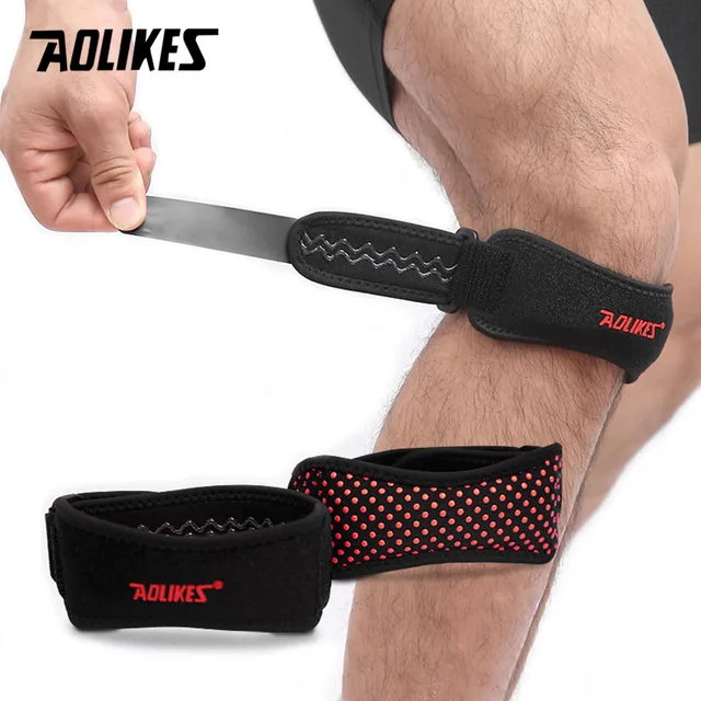 AOLIKES 1PC Patella Knee Strap, Adjustable Knee Brace Patellar Tendon ...