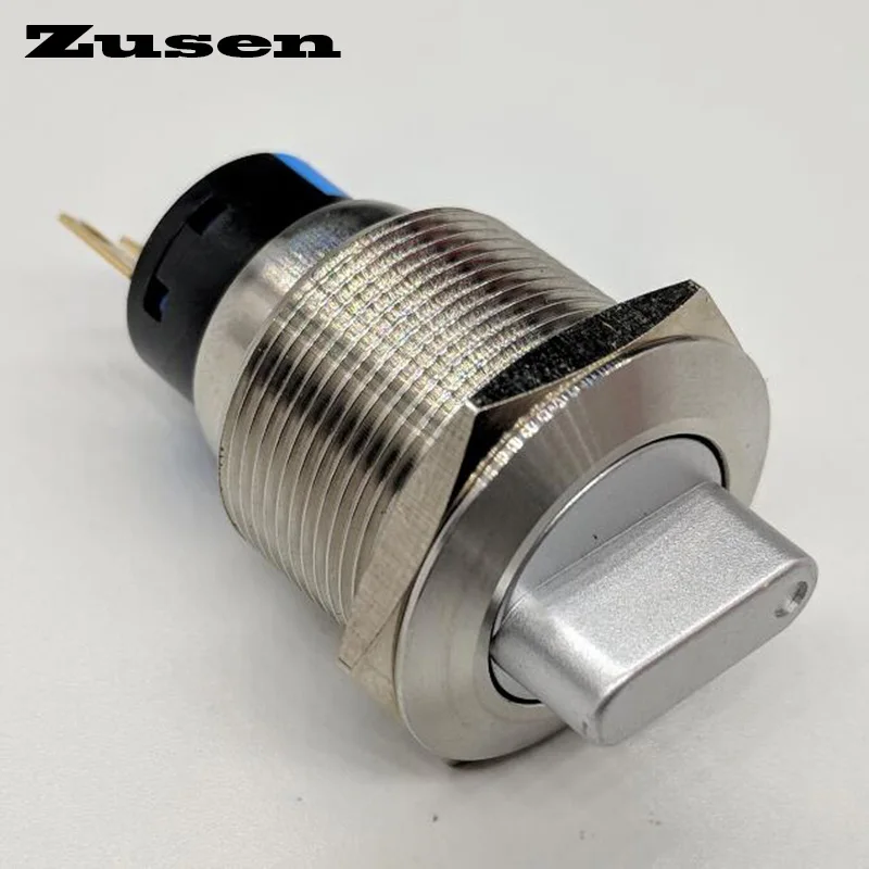 Zusen 22mm metal selector switch 2 position on/off 1NO1NC push button ...