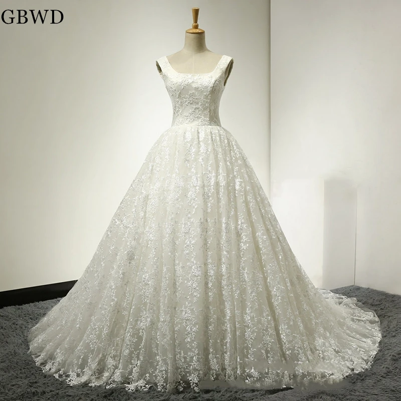 2019 blanc luxe dentelle robes de mariée Vintage Simple élégant ivoire ...