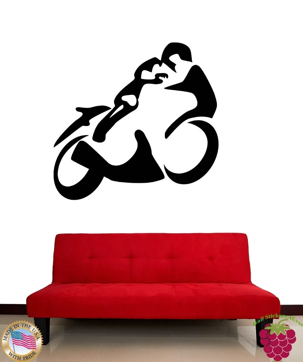 Wall Stickers Vinyl Decal Motorcycle Bike Racing Extreme Sports Speed ...