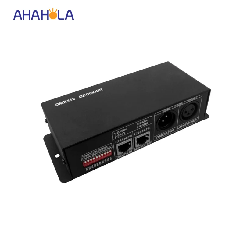 4 channel dmx 512 led dmx decoder dc 12 24v connect dmx module with dmx ...