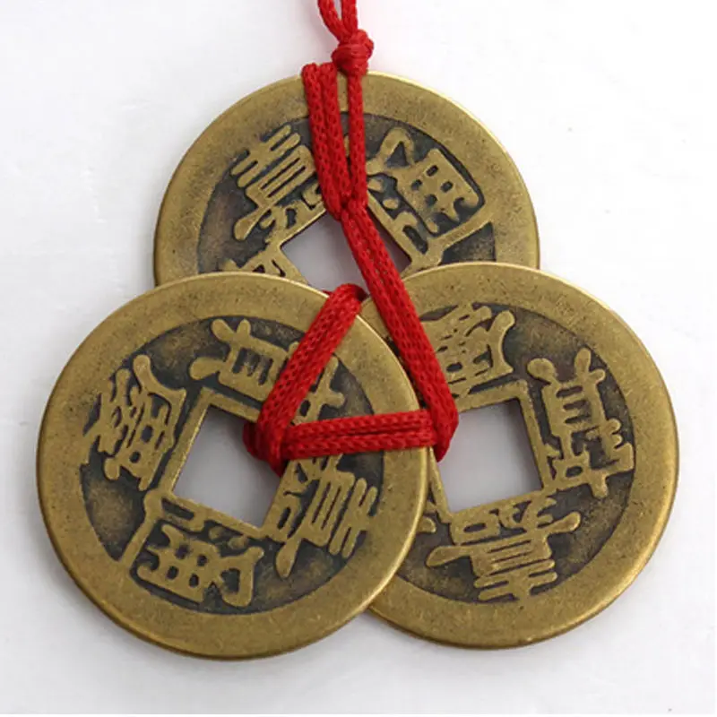 1 Set Of 3 Chinese Feng Shui Emperor Coins For Wealth And Success