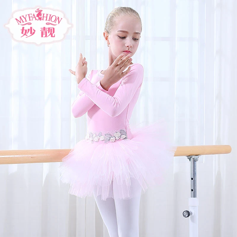 Children dance wear long sleeve Girls Ballet costumes ballet practice ...