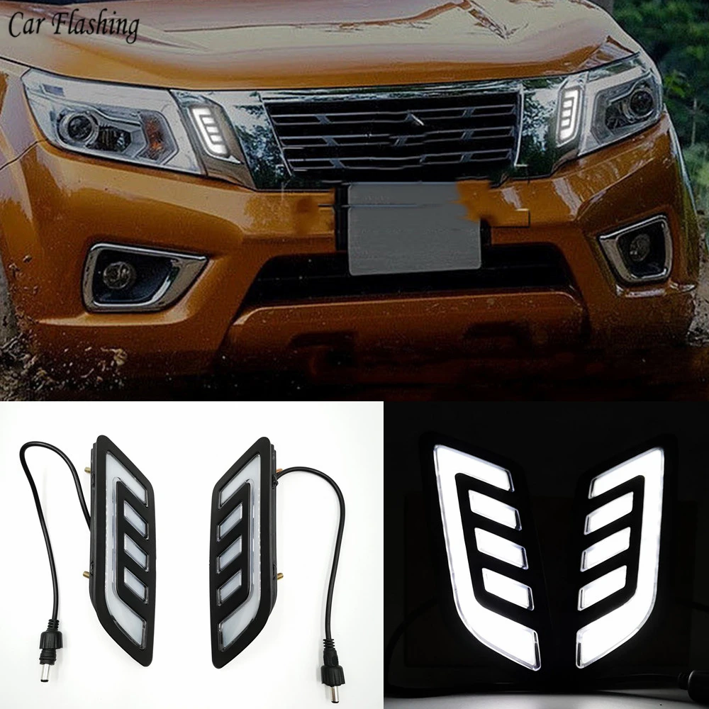 1set Drl Daytime Running Lights Mask Grille Led Lamp With Turning ...