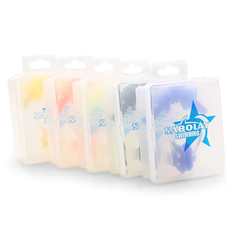 SABOLAY Silicone Boxed Nose Clip Earplugs Set Swimwear Children Adult ...