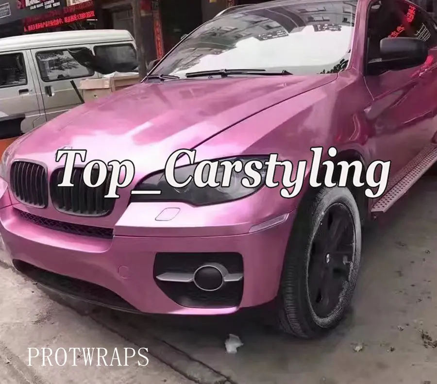 Vinilo brillante de color rosa perla metálica para coche, revestimiento ...