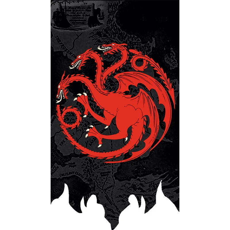 OLOEY 1PC Game of Thrones House Banner Flag Wall Hanging Stark Gardon ...