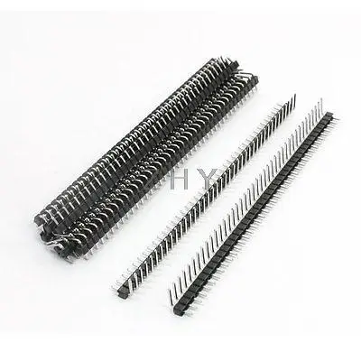 10pcs 40 Position 2.54mm Pitch Right Angle Straight Single Row Male Pin ...
