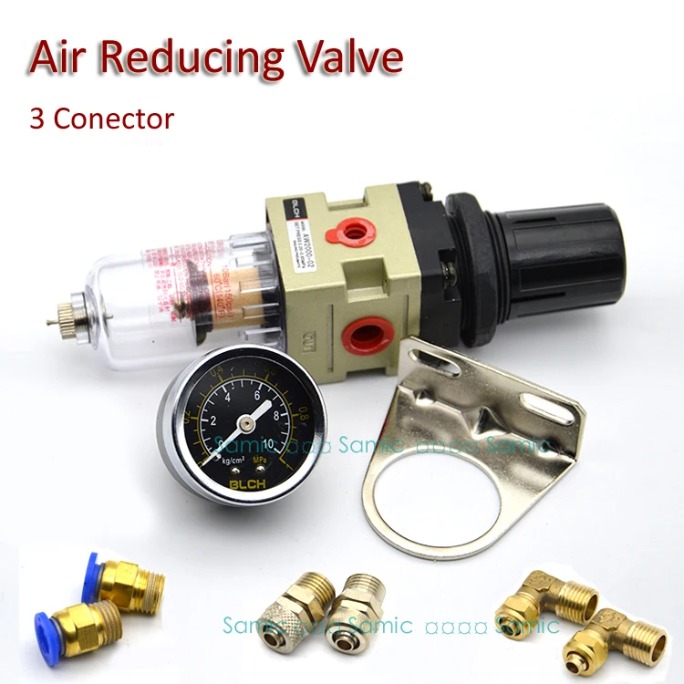 Dental-Air-Compressor-Air-Reducing-Valve-With-Round-Pressure-Gauge ...