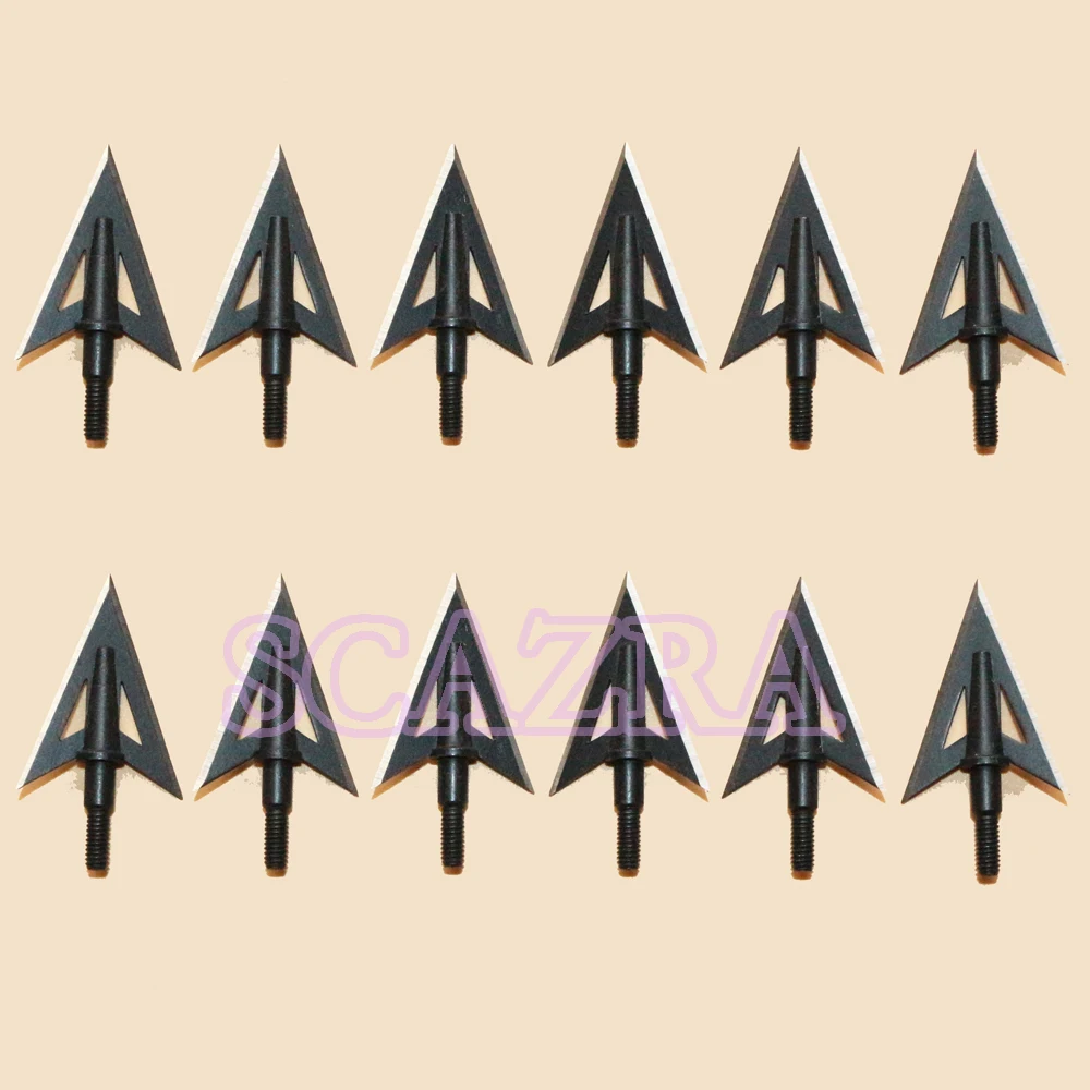 12Pcs Sharp Broadheads 2 Blade Medieval Arrowhead Metal Hunting ...