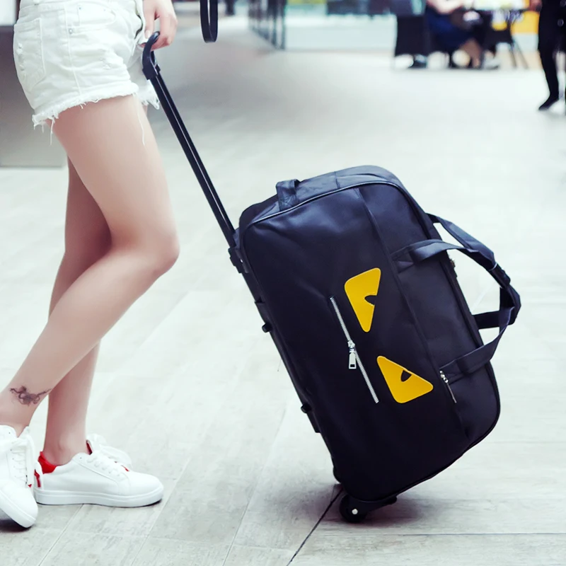 Trolley bag small stand abreast travel bag luggage male female handbag ...