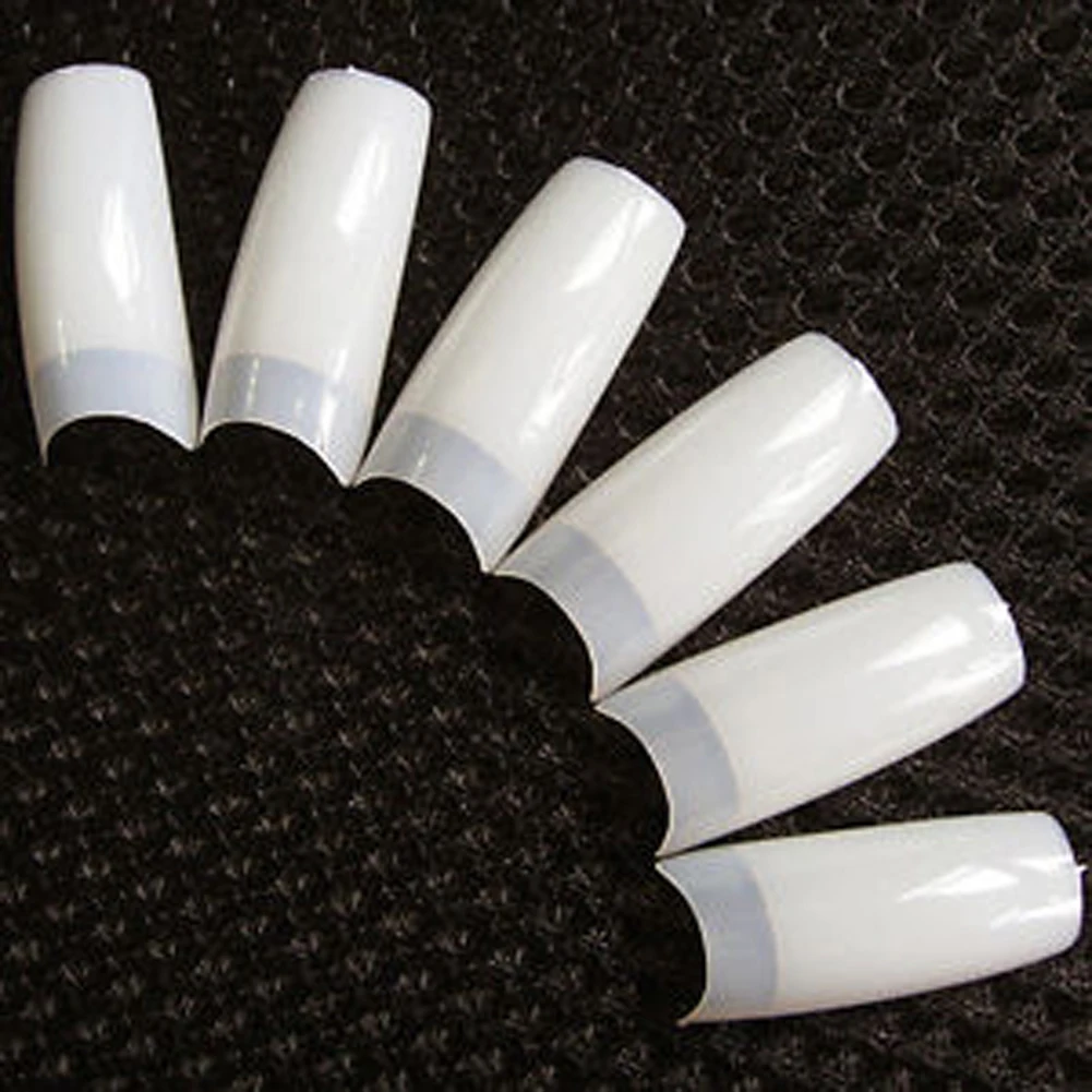 100pcs Set False Nail Art Tips French Acrylic Artificial Full Stiletto
