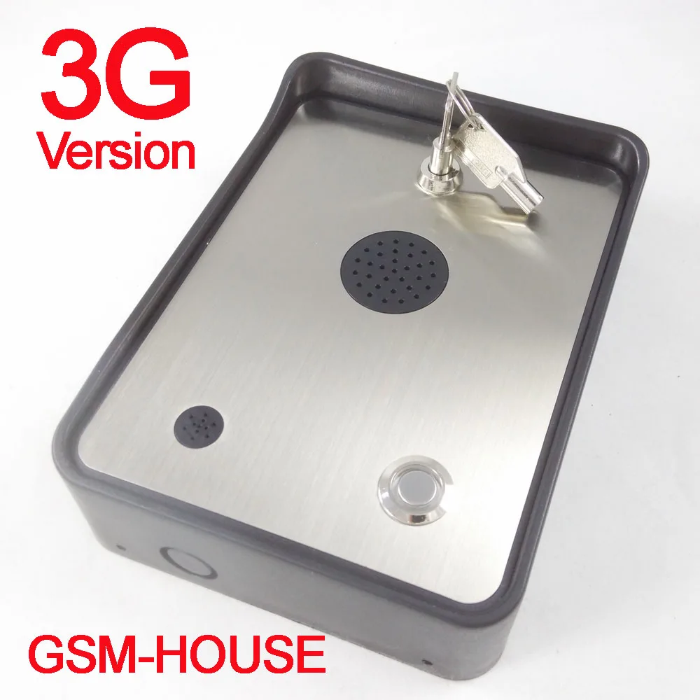 2016 3g Version Gsm House Black Color Wireless Gsm Audio Intercom System With Alarm And Wireless