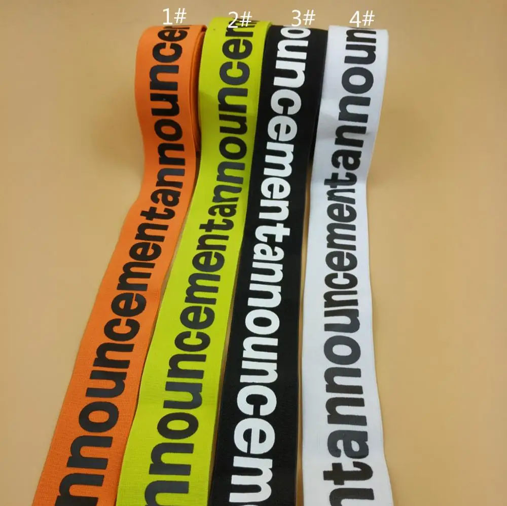 Bandas elásticas con estampado de letras para manualidades, cintas de ...