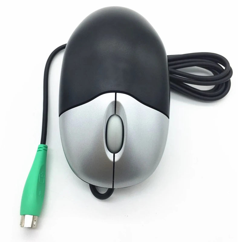 Wired Ps/2 Circular Desktop Opto-electronic Mouse 1.7m Cable Optical 3 ...