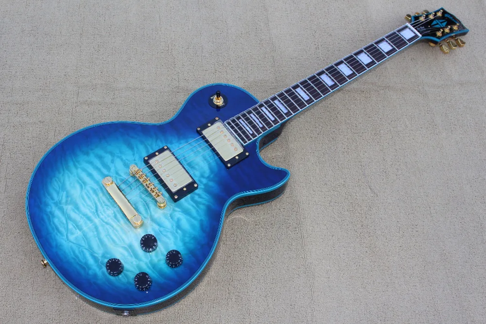Aliexpress.com : Buy electric guitar lp model blue color blue burst ...
