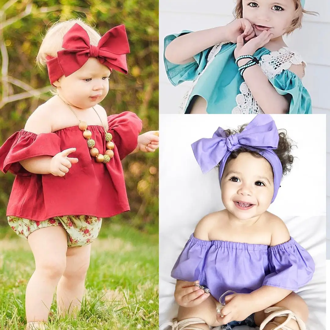 Girls Summer Off Shoulder Shirts Toddler Girl Clothes Summer Hot|shirt ...