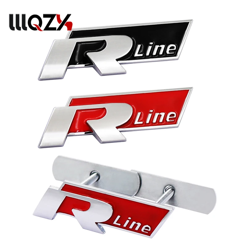 3D Metal Car Auto Rline Grille Sticker Emblem R Line Badge for ...