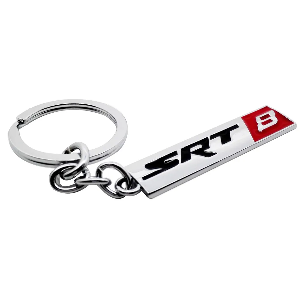 Keyring Keychain SRT8 Logo Metal Key Ring For Jeep Grand Cherokee dodge ...