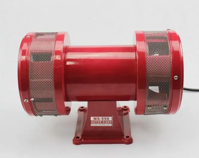 AC230V 1A 220W 160db Motor Driven Air Raid Siren Metal Horn Industry ...