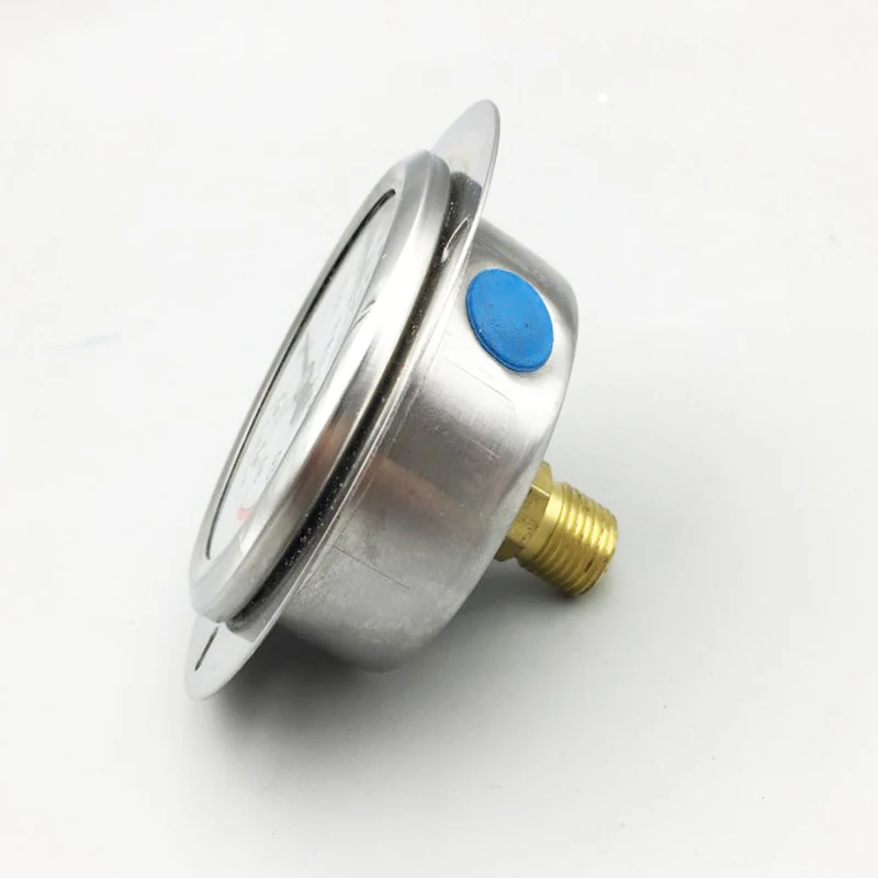 YN-60ZT осевой ремень край манометр 0-1.6Mpa, Размер разъема: M14X1.5 ударопрочный манометр 0-60Mpa