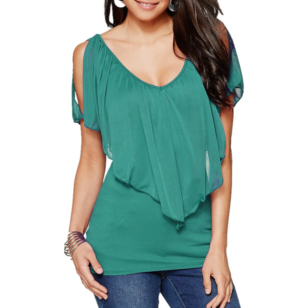 Buy Casual Batwing Short Sleeve Tops Shirts 2018