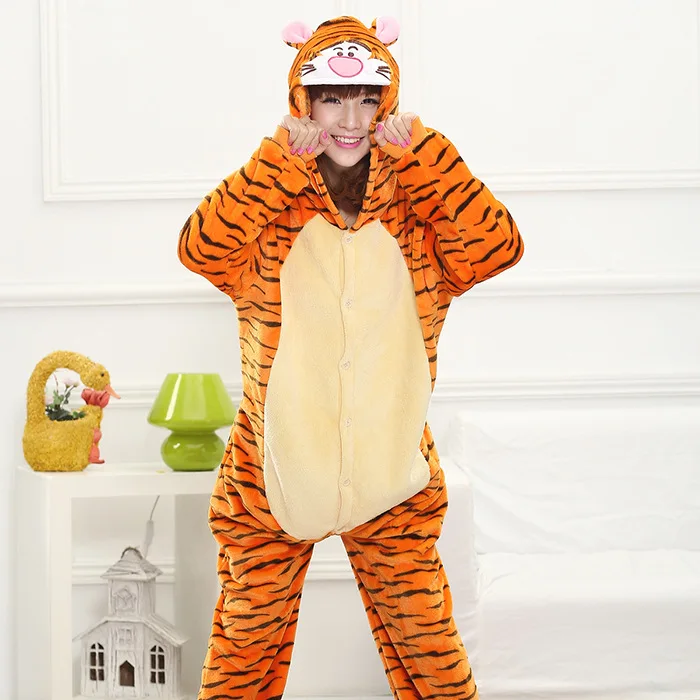 Cute Tiger Cartoon Design Animal Cosplay Pajamas Kids Boys Girls ...