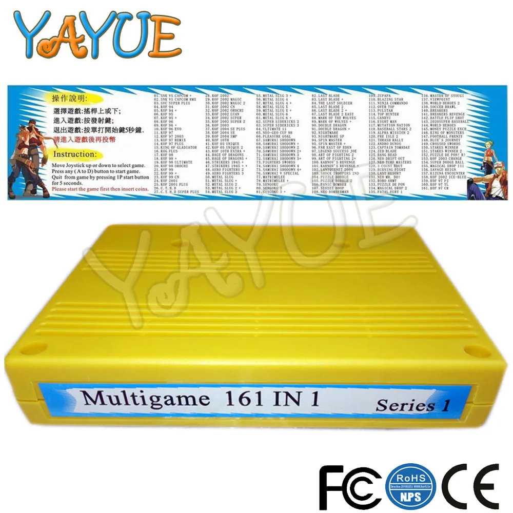 161 in 1 Cartridge Motherboard 161 in 1 MVS Cart NEO GEO MVS Multi ...