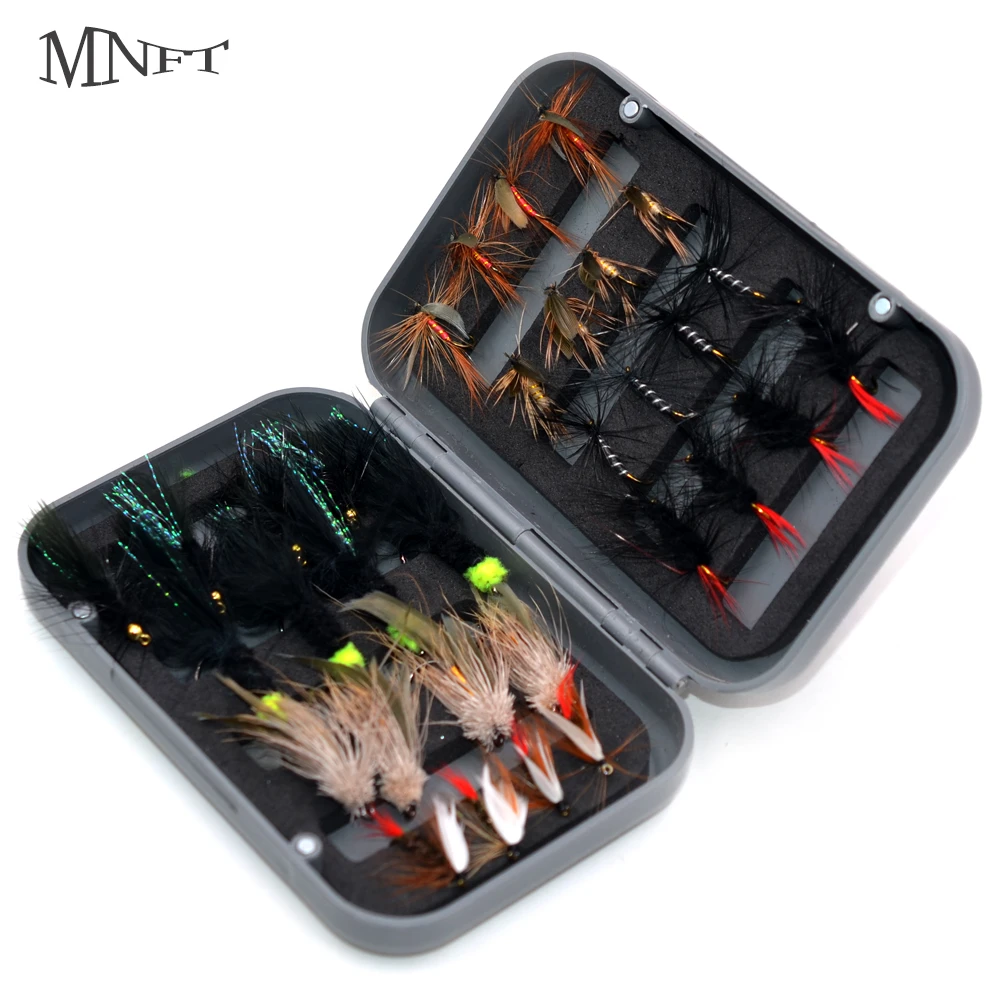 MNFT 32Pcs/Boxed Dry Fly Fishing Lure Dry Flies Fish Hook Lures Fishing ...