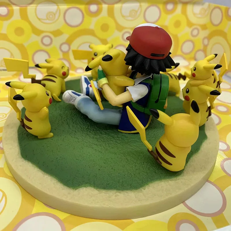 NEW Anime pokemones Satoshi & Pikach Figure pokemones Action Figure ...