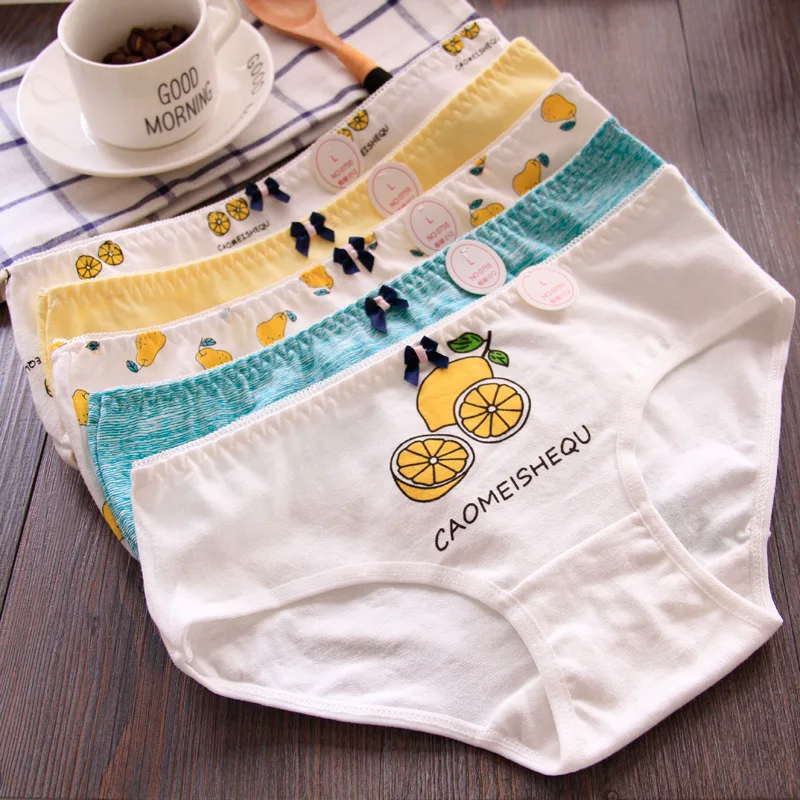 Buy Huiguan Fashion Soft Cotton Underwear Women Lemon