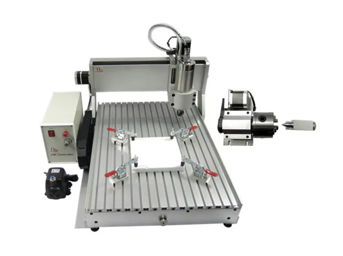 Big power LY 6040Z VFD1.5KW 4axis CNC wood carver milling machine with ...