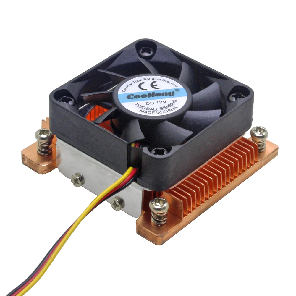 1U Server CPU Cooler Copper Heatsink Cooling Fan For Intel Pentium M ...