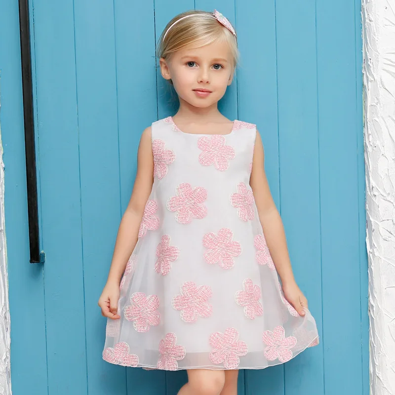 Cute Girls Dress 2016 Summer New Floral Baby Girls Fashion Dress ...