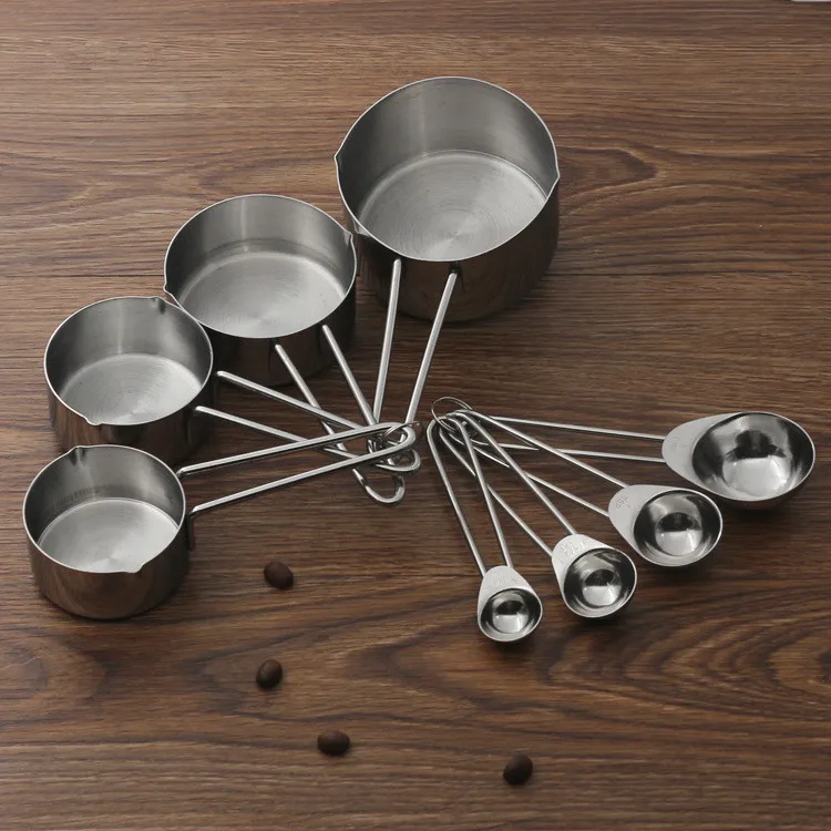 4pcs/set 430 Stainless Steel Measuring Cup Kitchen Measuring Tools Sets ...