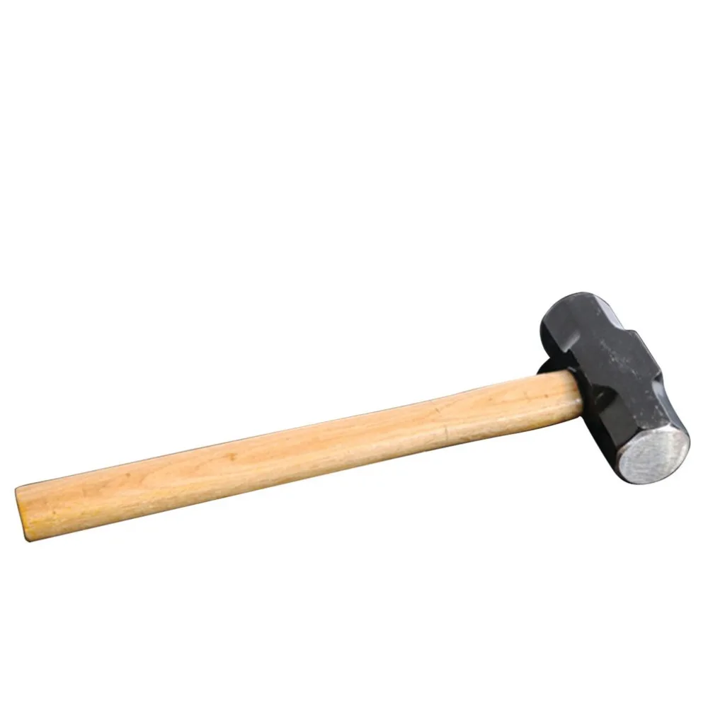 Black headed wooden handle octagonal hammer polished wooden handle ...