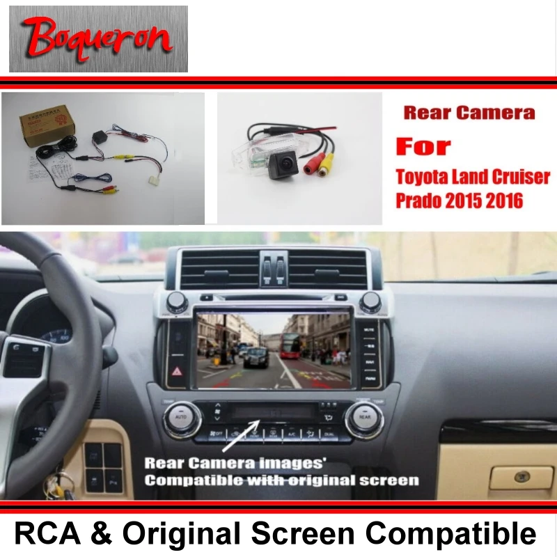 Cámara de visión trasera para Toyota Land Cruiser Prado 2015 2016/RCA ...