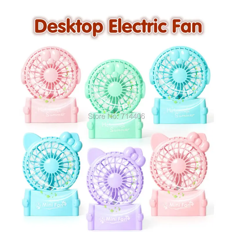 Desktop electric battery cartoon model mini fan toy with USB,kid&adult ...