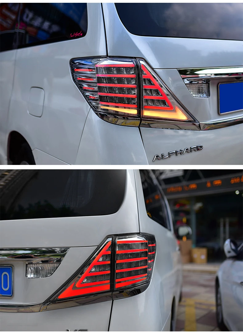Toyota Alphard Tail Lights 2009-2014 Led Tail Lamp Light Led Drl Brake ...